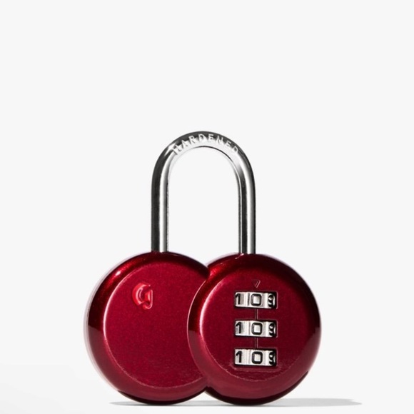 Glossier | Accessories | Glossier Red Combination Lock | Poshmark